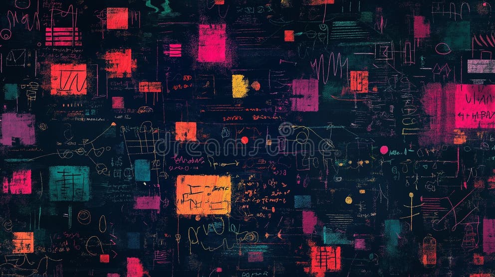 A Seamless Pattern of Handwritten Math Formulas Mixed with Flowcharts ...