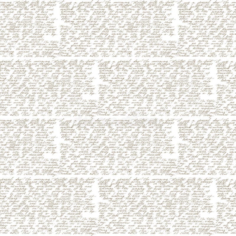 Seamless Pattern with Handwritten Text on a White Background. Story ...