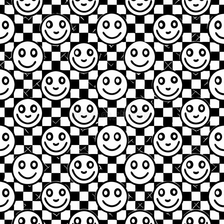 Checkered Pattern Smile Face Stock Illustrations – 371 Checkered ...