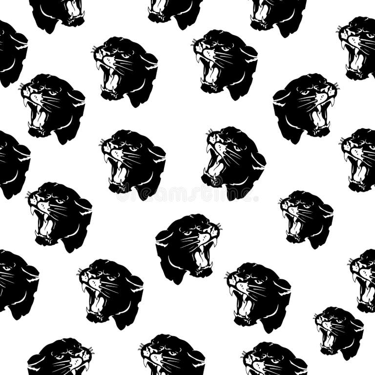 Black Panther Pattern Stock Illustrations – 15,661 Black Panther ...