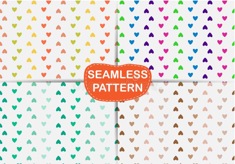 Seamless Pattern Heart Abstract, Stock Illustration - Illustration of ...