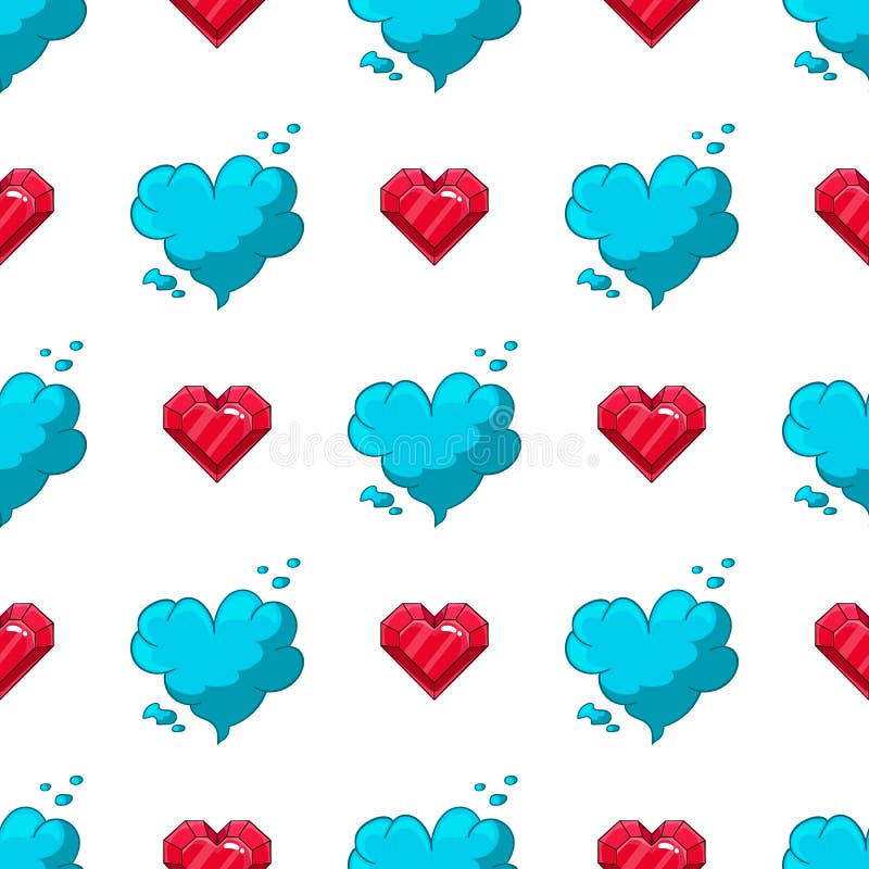 Seamless Pattern with Heart Stock Vector - Illustration of seamless ...