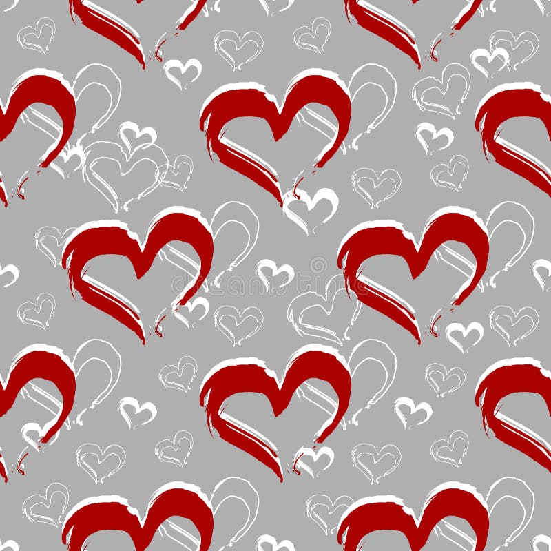 Seamless Pattern Heart stock vector. Illustration of decoration - 71703206