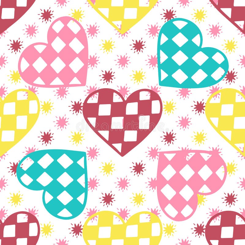 Seamless Pattern Heart Shape.Design Print Fabric Textile Stock ...