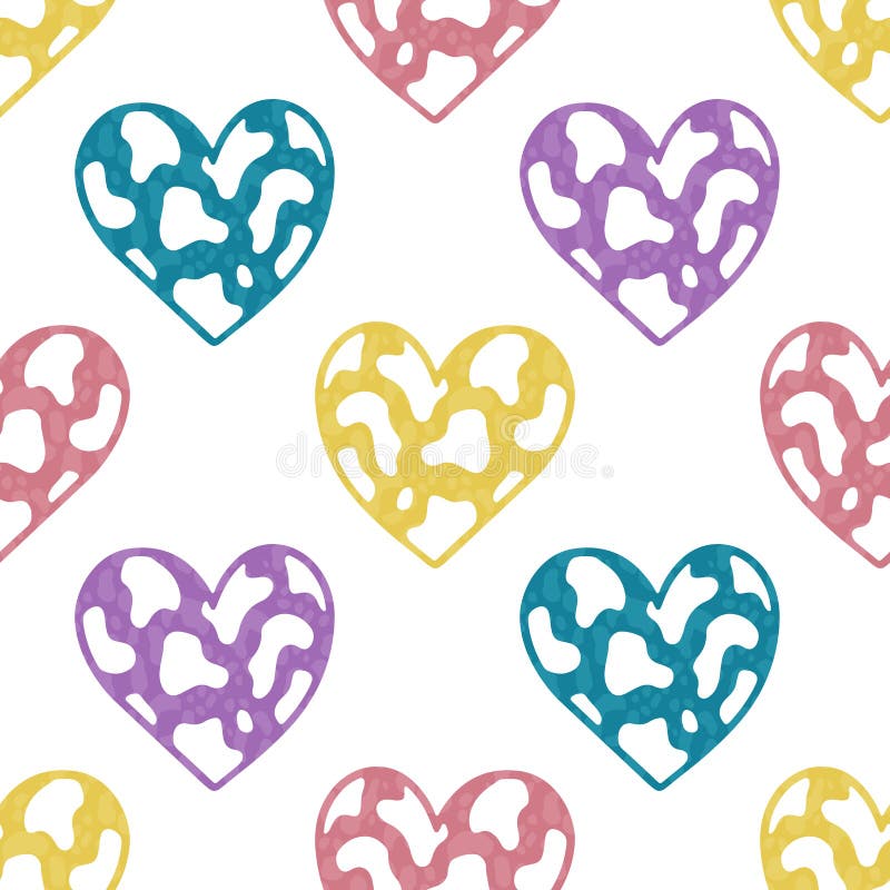 Seamless Pattern Heart Shape.Design Print Fabric Textile Stock ...