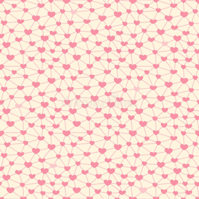 Seamless Pattern with Hearts Linked Together Stock Vector ...