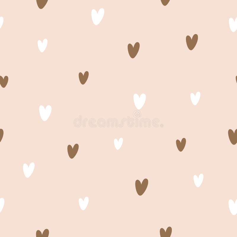 Seamless Pattern.Hearts on Neutral Background Stock Vector ...