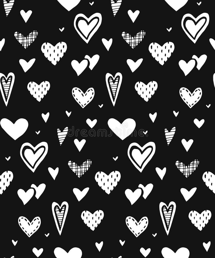 Seamless Pattern with Hearts. Romantic Theme. Vector Illustration ...