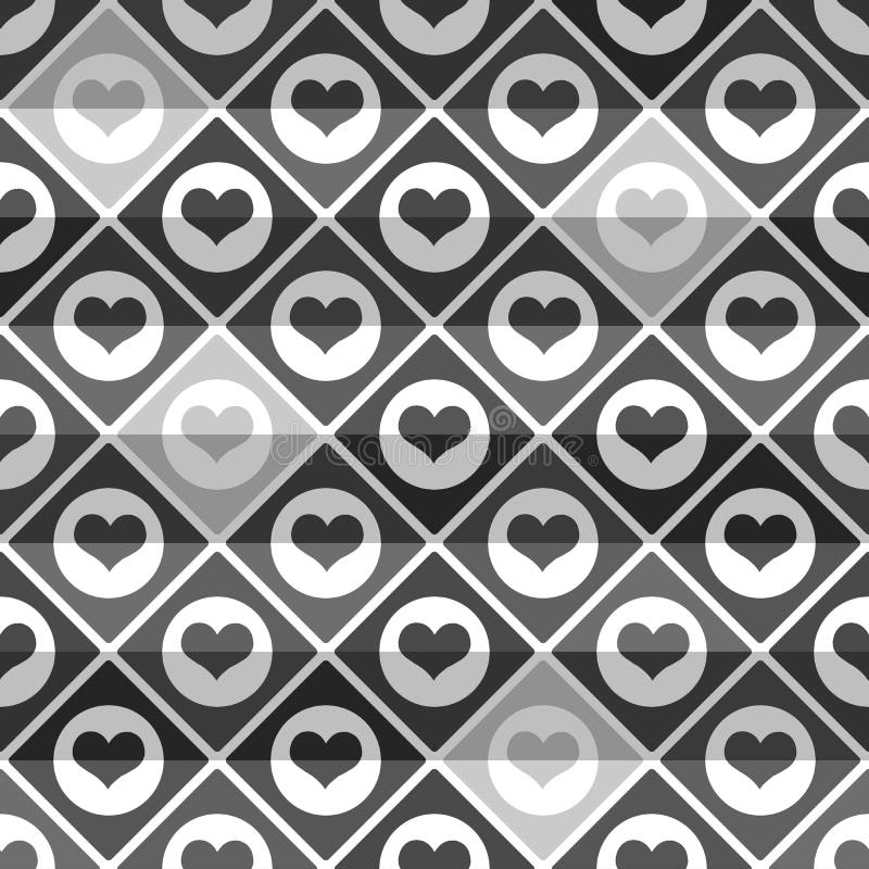 Seamless Pattern of Hearts Tile. 10 Eps Stock Vector - Illustration of ...