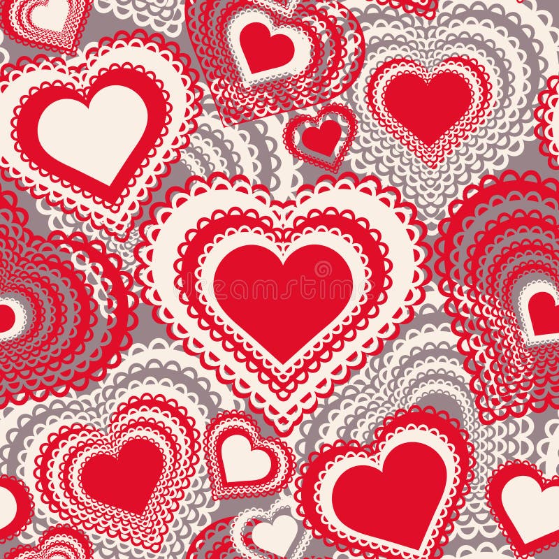 Retro Heart Pattern stock vector. Illustration of love - 19185063