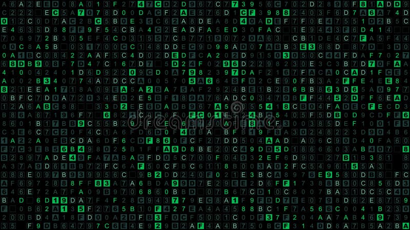Seamless Pattern Of Hex Computer Code Symbols Stock Illustration