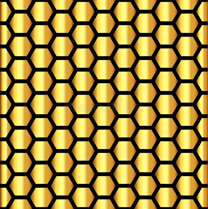Seamless Pattern Hexagon Honeycomb Texture. Vector Illustration Stock ...