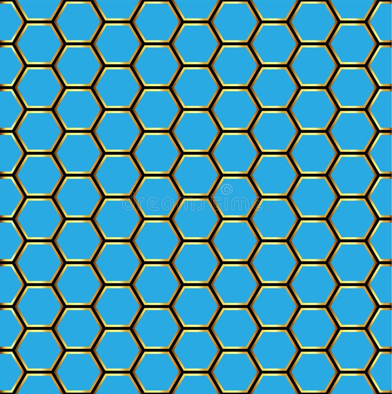 Seamless Pattern Hexagon Honeycomb Texture. Vector Illustration. Stock ...