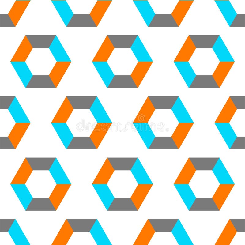 Seamless Pattern with Hexagons Stock Vector - Illustration of modern ...