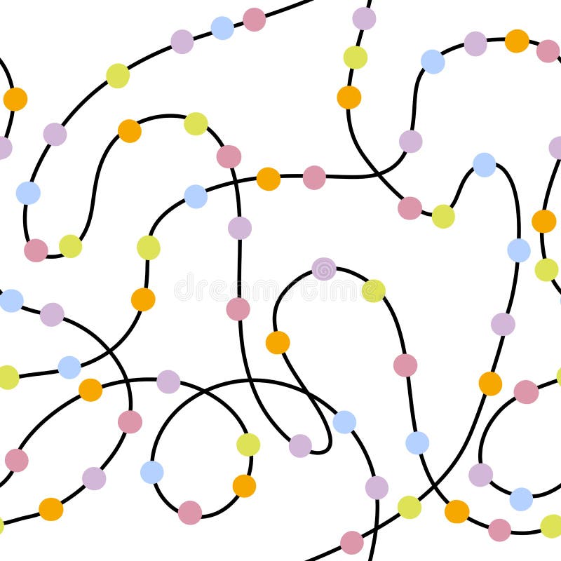 Seamless Pattern with Hobbies Rope on White Background Stock ...