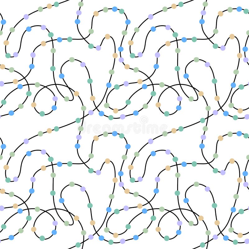 Seamless Pattern with Hobbies Rope on White Background Stock ...