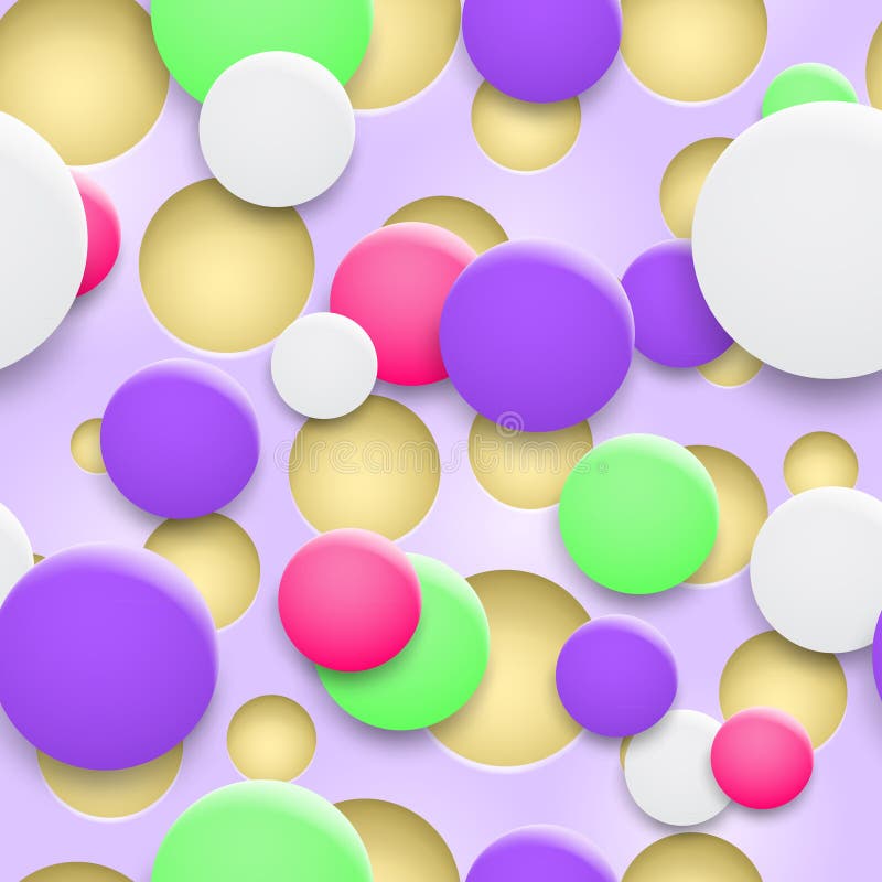 Seamless Pattern of Holes and Circles with Shadows Stock Vector ...