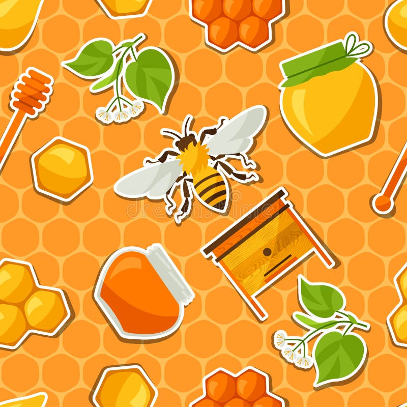 Honey Bee Stickers Stock Illustrations – 320 Honey Bee Stickers Stock ...
