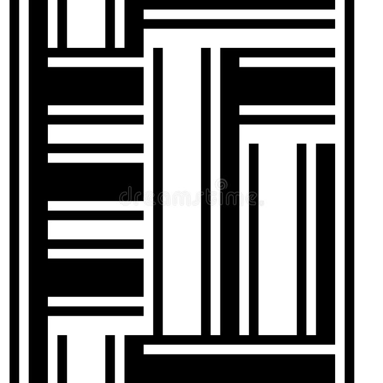 Seamless Pattern with Horizontal Black Bands, Modern Stylish Image ...