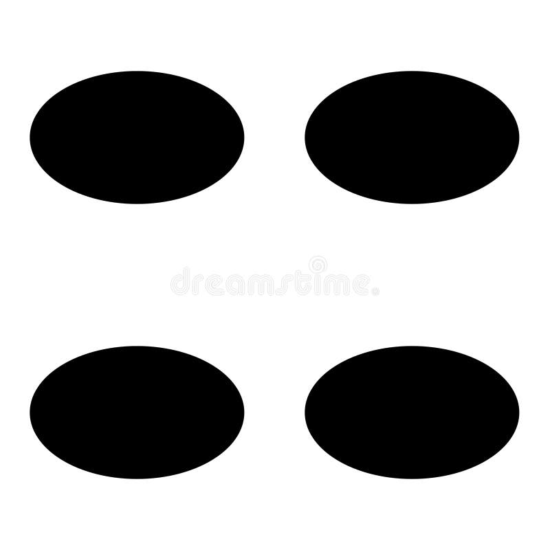 Seamless Pattern with Horizontal Black Ellipse Stock Vector ...