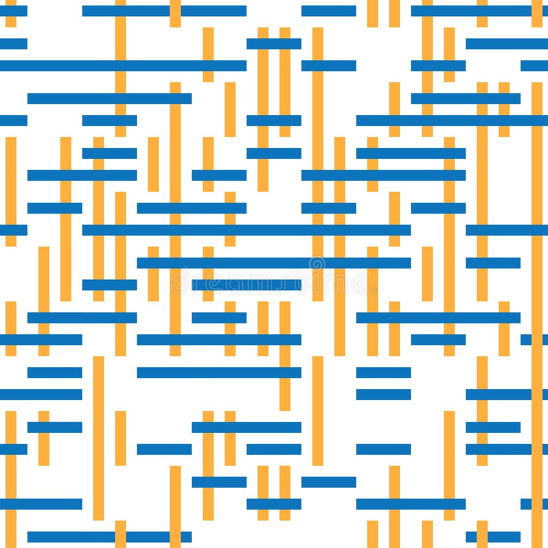 Seamless Pattern with Horizontal Blue Segments, Modern Stylish Image ...