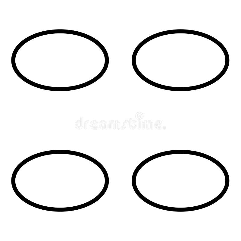 Seamless Pattern with Horizontal Outline Ellipse Stock Vector ...