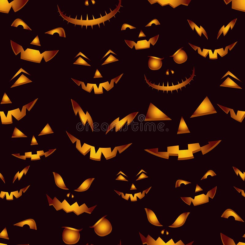 Seamless Horror Style Vector Pattern with Bones, Skulls, Bats and ...