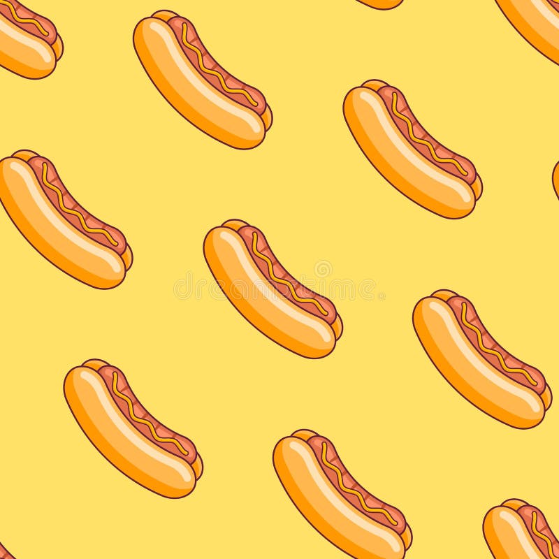 Black Board. Hot Dog and Lettering Seamless Endless Pattern. Many ...