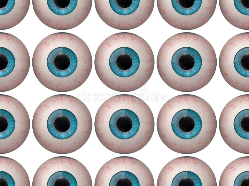 Seamless Pattern of Human Eyeballs Stock Illustration - Illustration of ...
