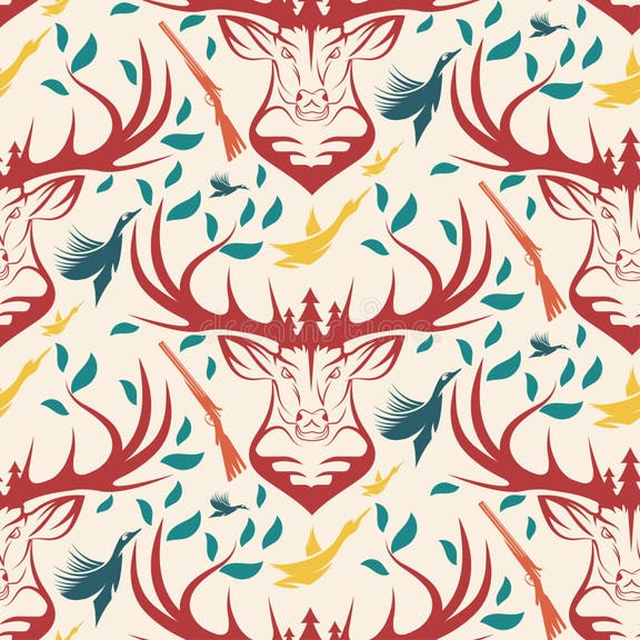 Hunt Deer Pattern Stock Illustrations – 1,241 Hunt Deer Pattern Stock ...