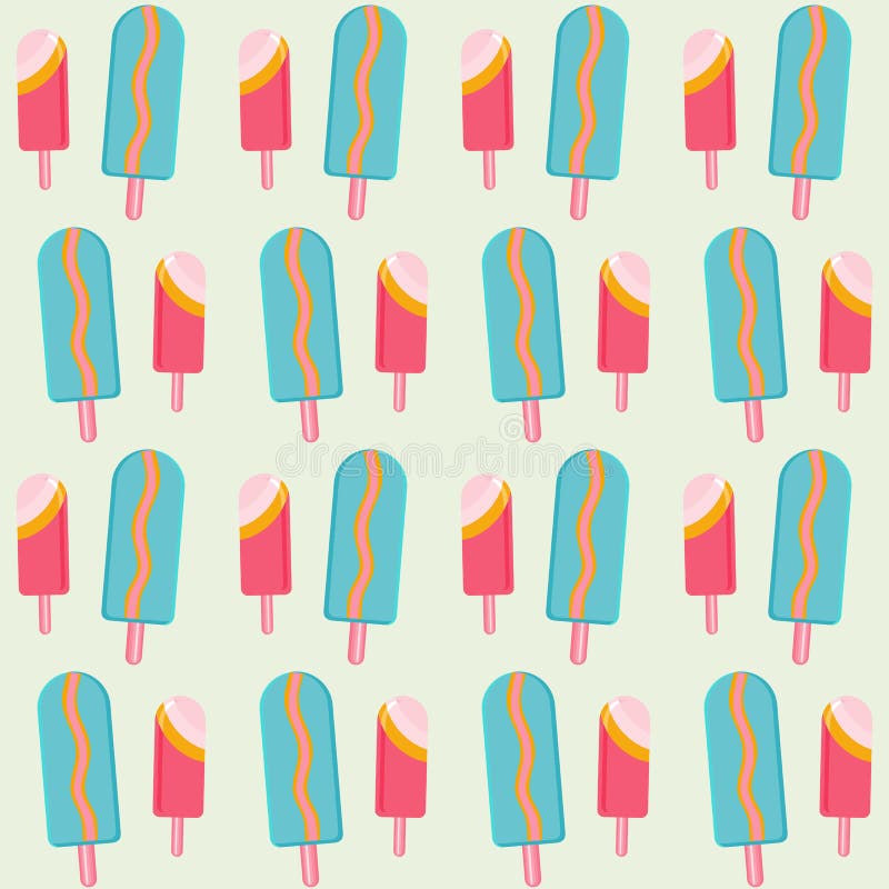 Seamless Pattern With Ice Cream Stock Vector Illustration Of Fresh
