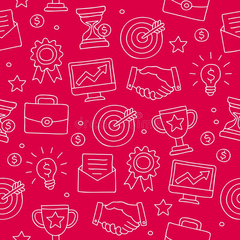 Seamless Pattern of Icon for a Career Stock Vector - Illustration of ...