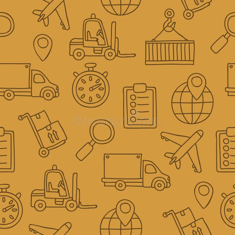 Icons Logistics Pattern Stock Illustrations – 701 Icons Logistics ...
