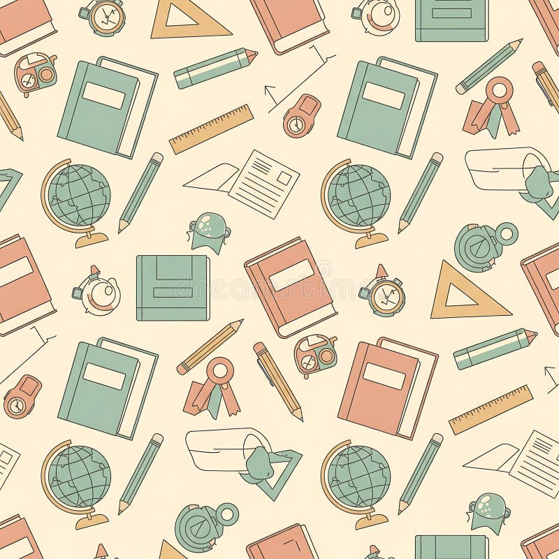 Science Lab and School Experiment Seamless Pattern Stock Illustration ...