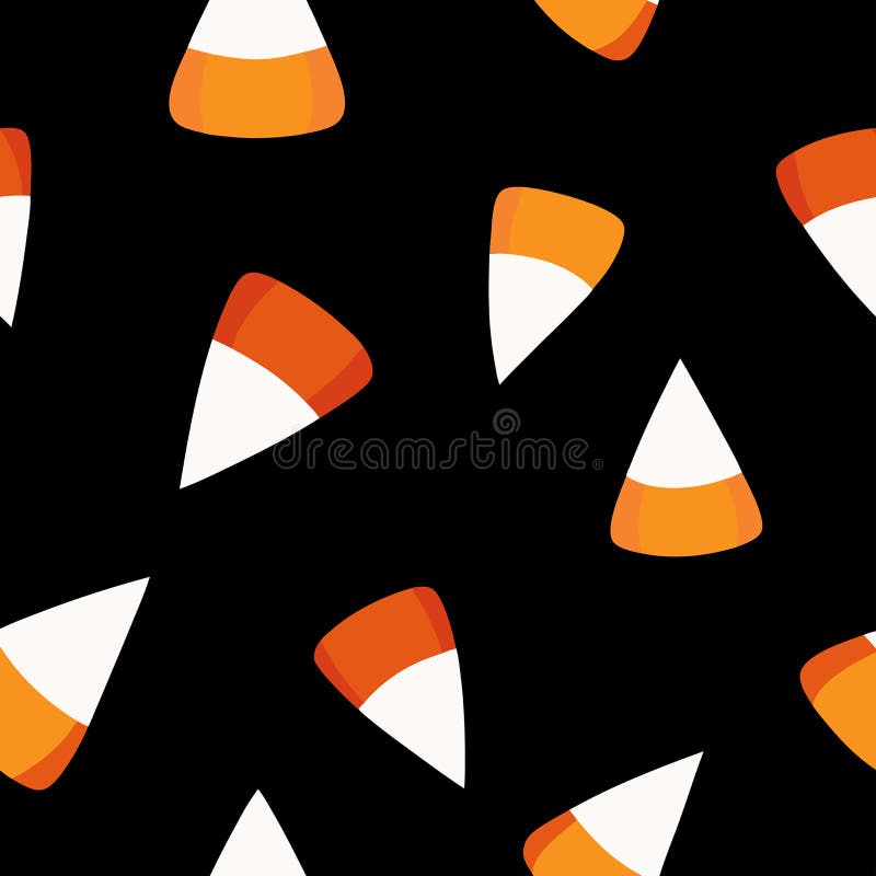 Classic Candy Corn Halloween Seamless Pattern Stock Illustration ...