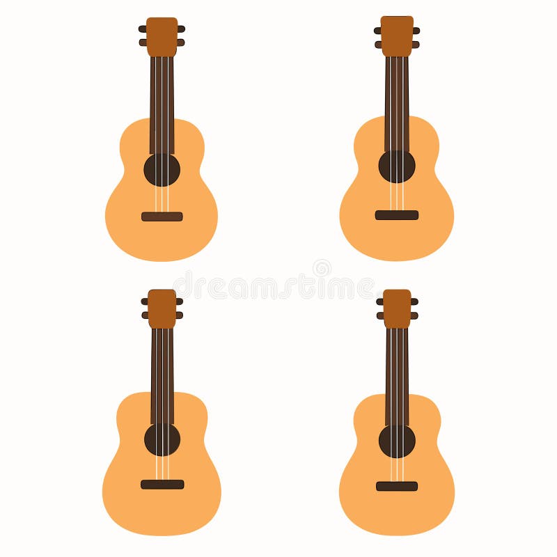 Simple Flat Style Guitar Musical Instrument Seamless Pattern ...