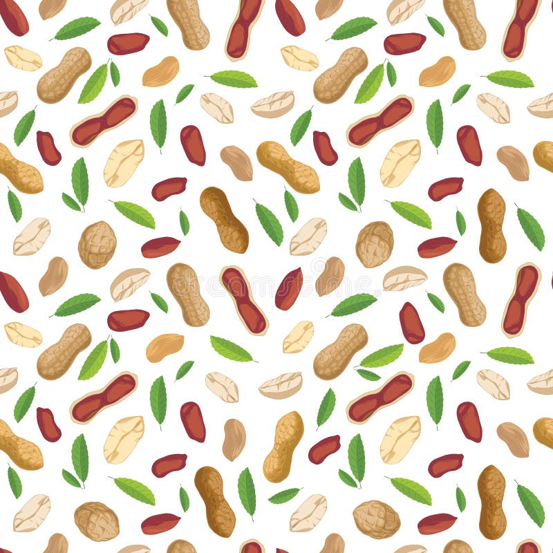 Abstract Peanut Colorful Seamless Pattern Stock Vector - Illustration ...