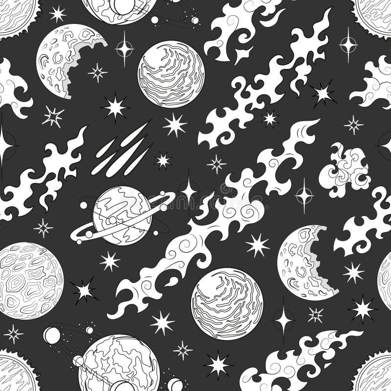 Future Space Station Orbiting Earth Stock Illustration - Illustration ...