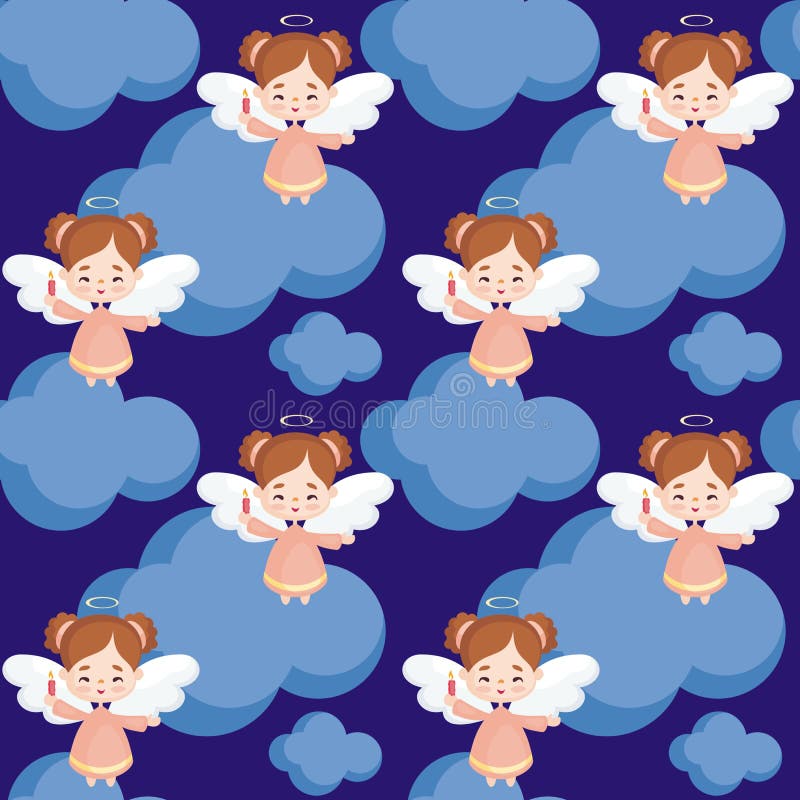 Cute angels set stock vector. Illustration of catholic - 110903996