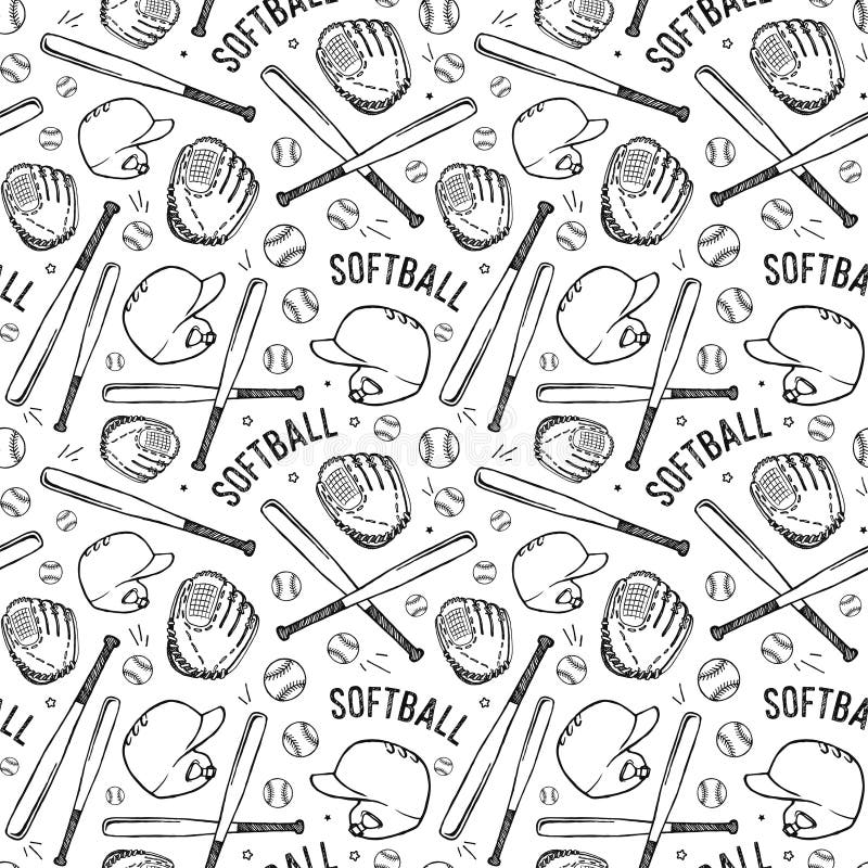 Softball Word Art Illustration Stock Vector - Illustration of game ...