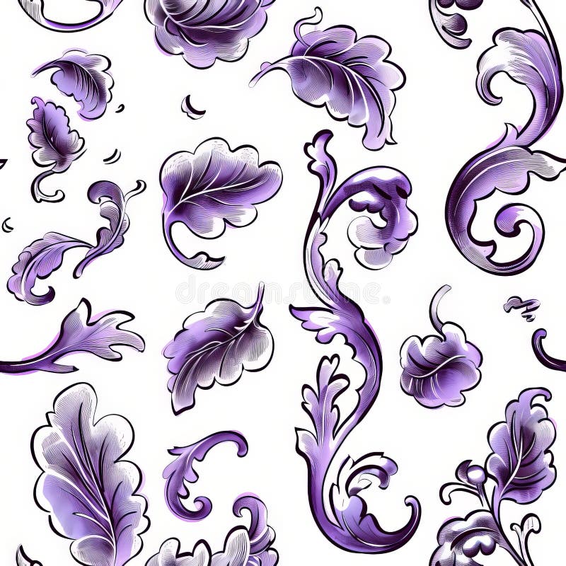 Seamless Pattern Infinite Bloom Repeating Illustration_XXVIII Stock ...