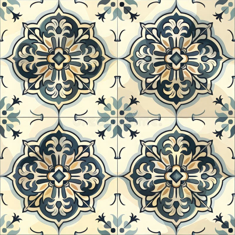 Seamless Pattern Infinite Bloom Repeating Illustration_XXX Stock ...