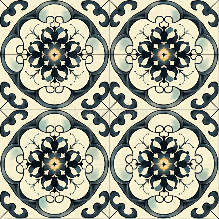 Seamless Pattern Infinite Bloom Repeating Illustration_XXXI Stock ...