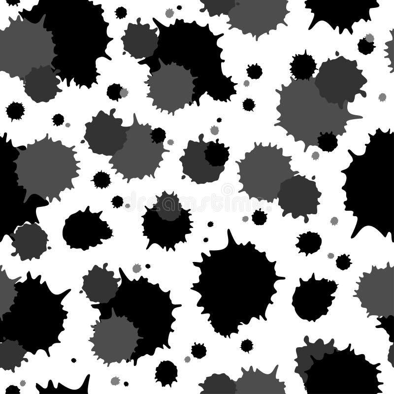 Seamless Pattern of Ink Blots. Vector Illustration Stock Vector ...