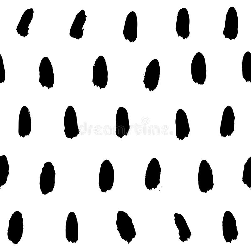 Seamless Pattern with Ink Stamps Stock Vector - Illustration of drawing ...