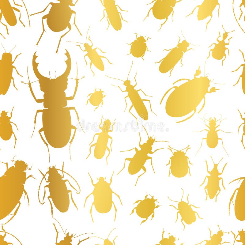 Seamless Pattern with Insects Stock Vector - Illustration of pattern ...