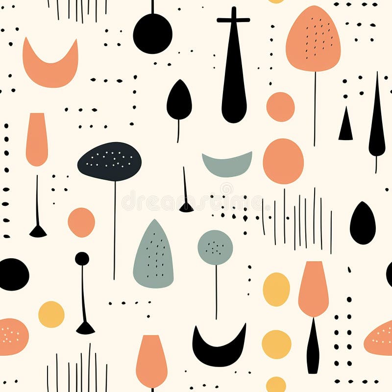 Scandinavian Simplicity: Minimal Pattern Stock Illustration ...