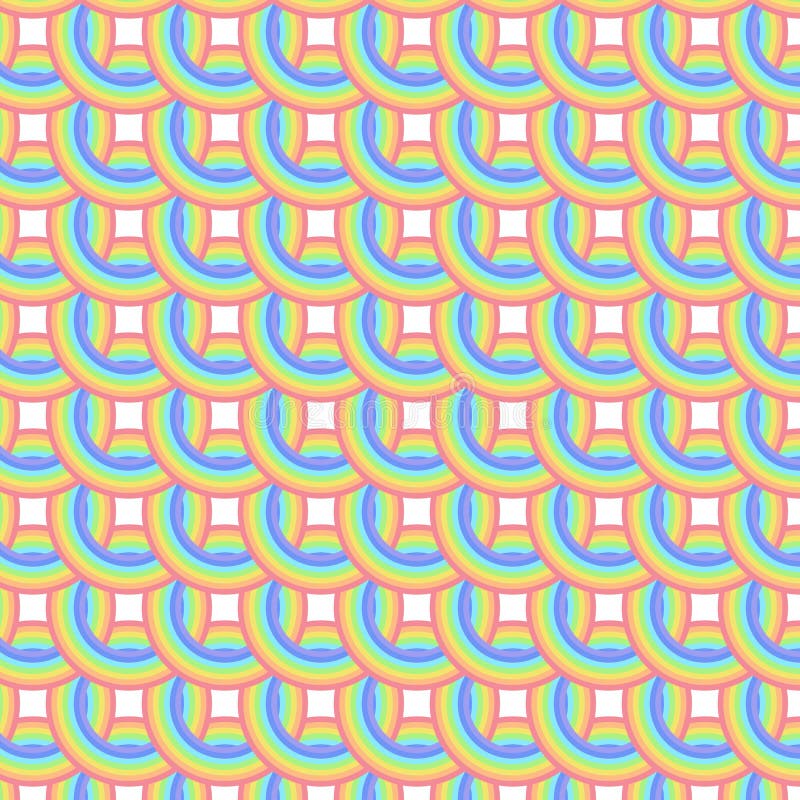 Repeating Seamless Rainbow Circle Pattern Stock Photo - Image of ...