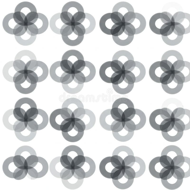 Seamless Pattern of Interlocking Shapes Resembling Flower-like Designs ...