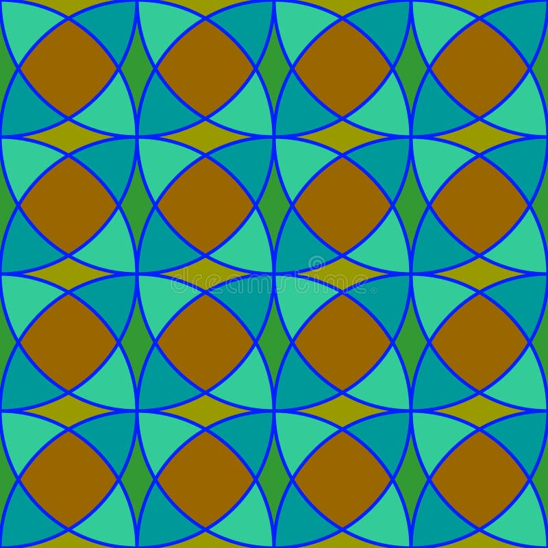 Seamless Pattern of Intersecting Circles with Multicolored Filling. Vector Image Stock ...